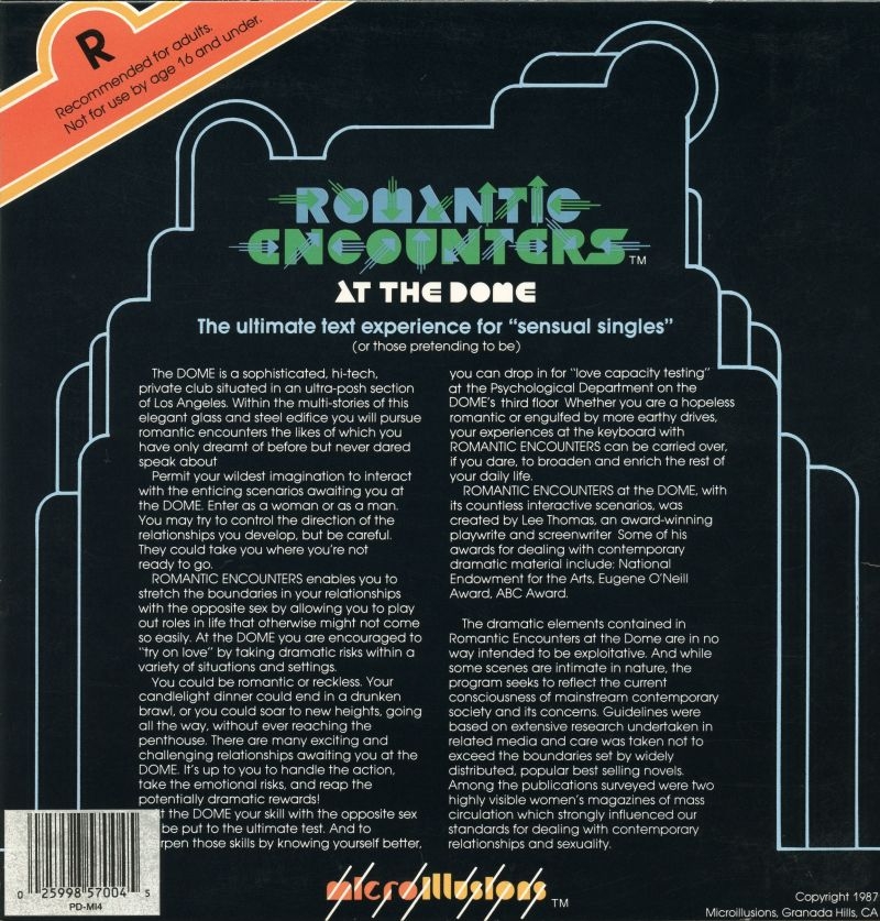 TGDB - Browse - Game - Romantic Encounters At The Dome