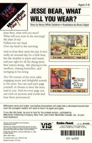 TGDB - Browse - Game - Jesse Bear, What Will You Wear?