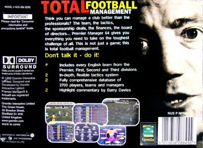 TGDB - Browse - Game - Premier Manager 64