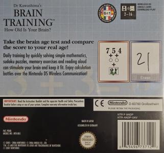 TGDB - Browse - Game - Dr. Kawashima's Brain Training: How Old is Your Brain
